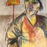 SEAN AND LAMP Drawing by Fran Lea | Saatchi Art