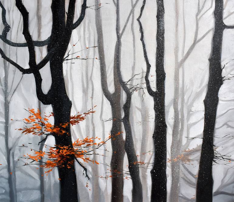 First snow Painting by Alexandra Smirnova | Saatchi Art