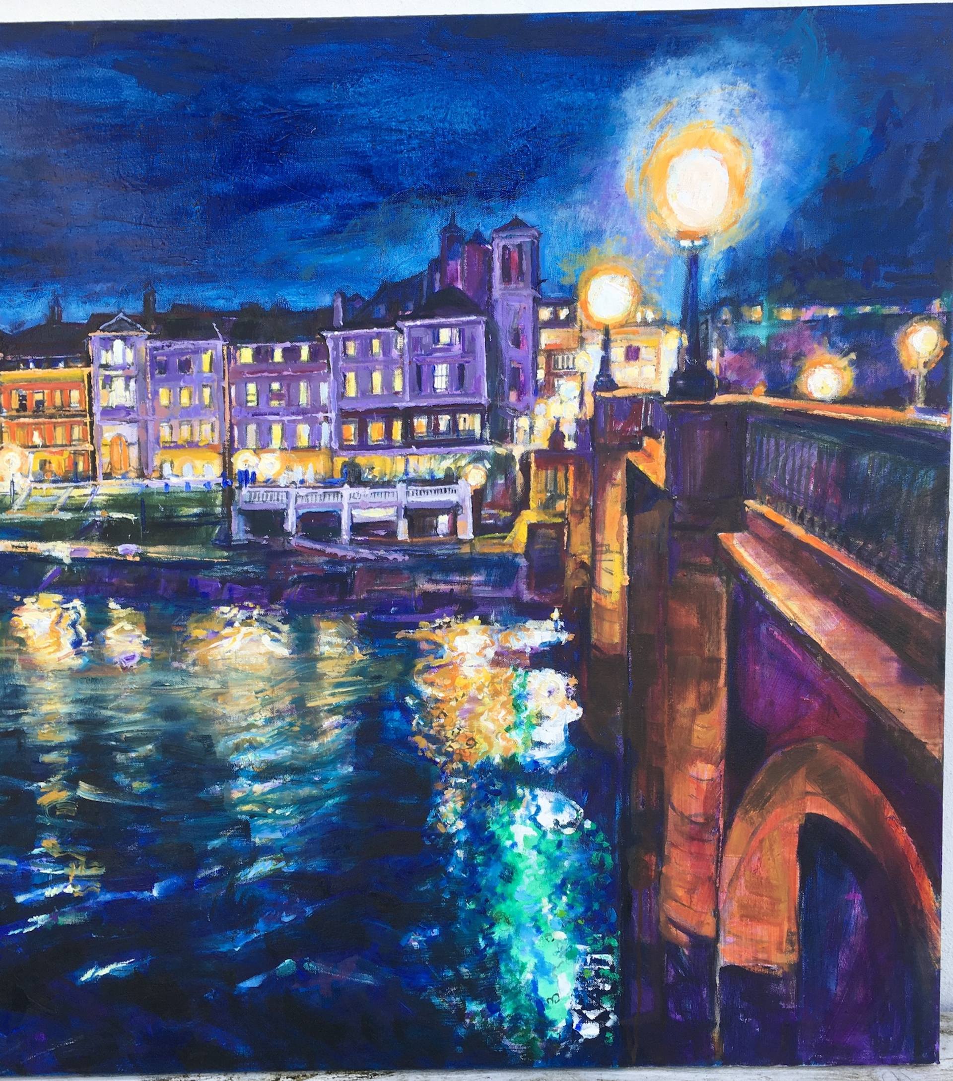 Boats Drawing Watercolour Art Richmond Bridge Illustration London Art ...