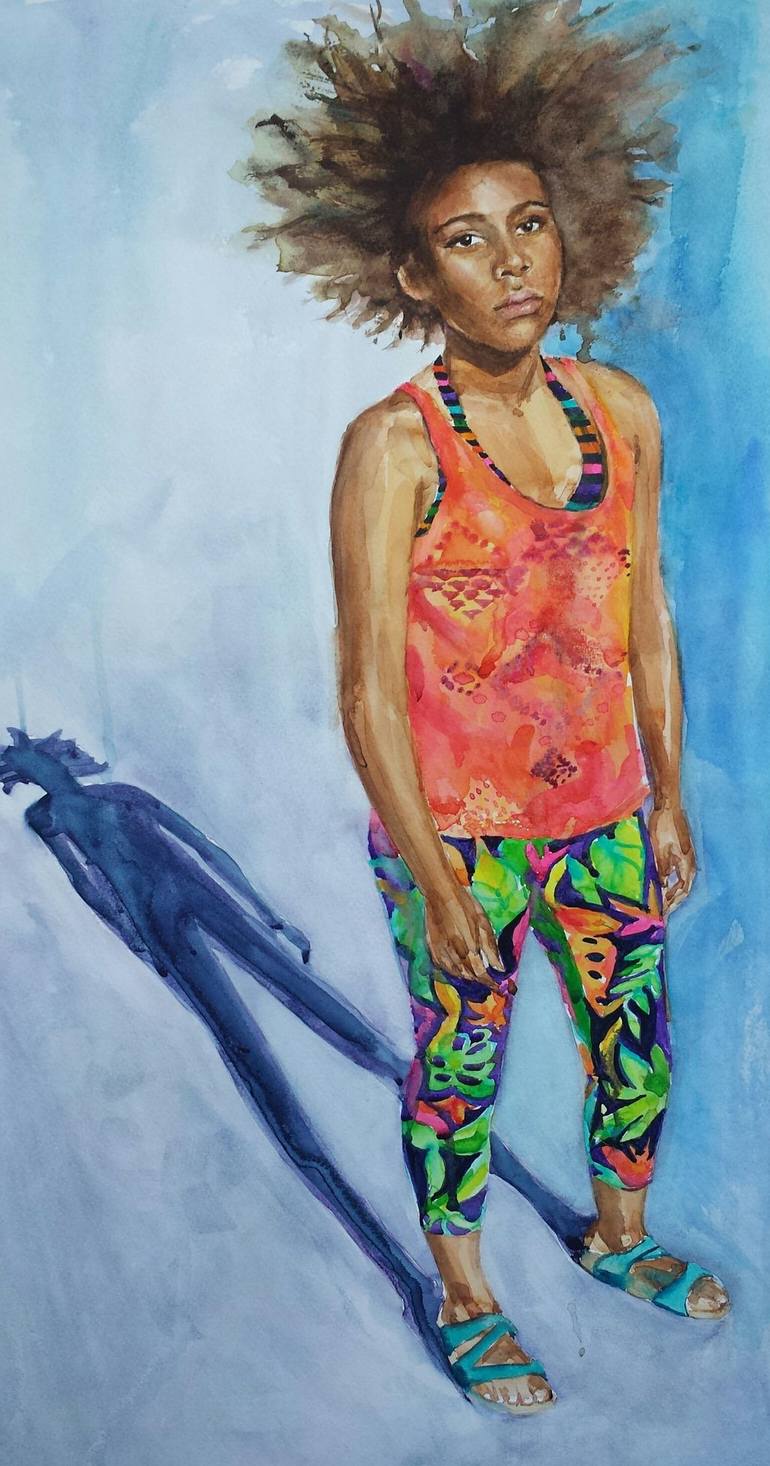 Maya in a mood Painting by Arabella Yapp | Saatchi Art