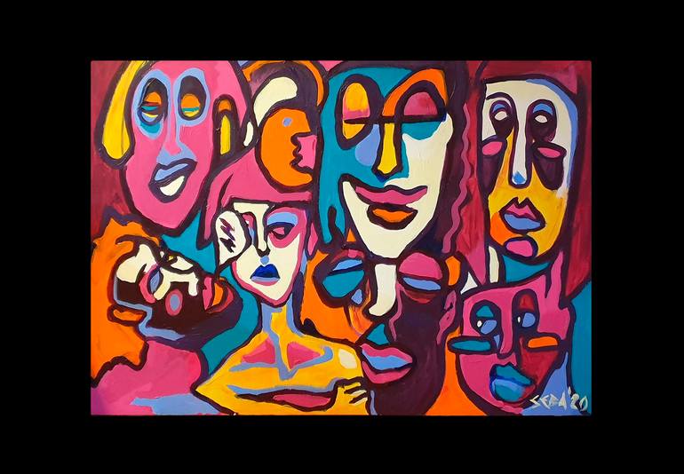 Jazz Faces Painting by Sebastiano Filippi | Saatchi Art