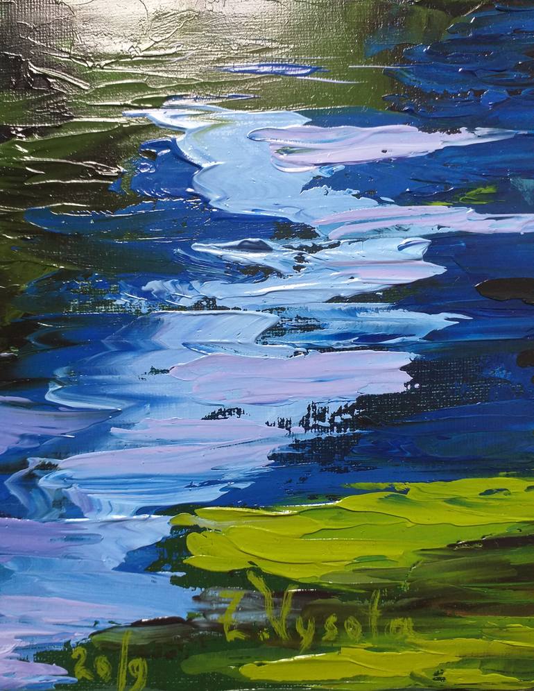 Blue Reflection. Painting by Zinaida Vysota Dacenko | Saatchi Art