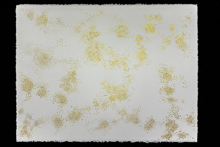 Gold raindrops Drawing by Laura Martin | Saatchi Art