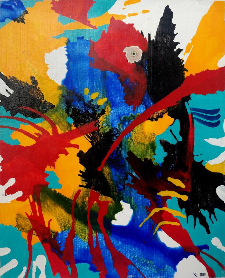 Scarlet Macaw Painting by Kamran Azim | Saatchi Art