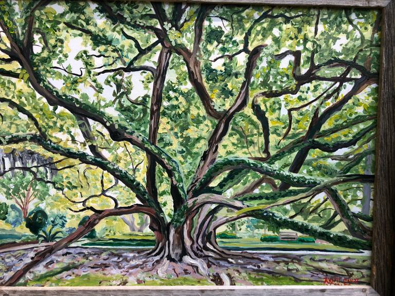 Seven Sisters Oak Painting by Kristi Cavett Jones | Saatchi Art