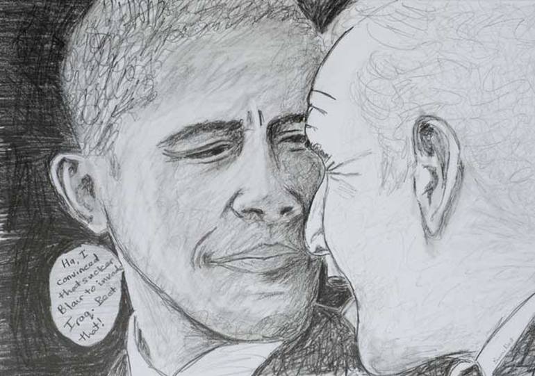 Bush to Obama Drawing by Susan West | Saatchi Art