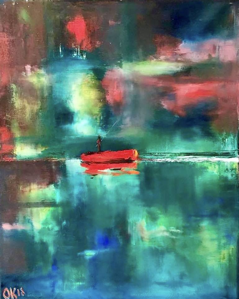 Still Waters Run Deep Painting by Olga McNamara | Saatchi Art