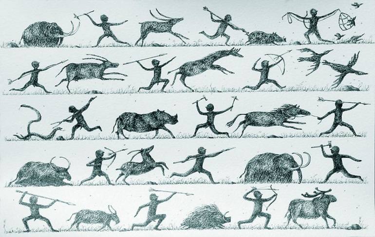 Hunting Drawing by Katerina Shadrina | Saatchi Art