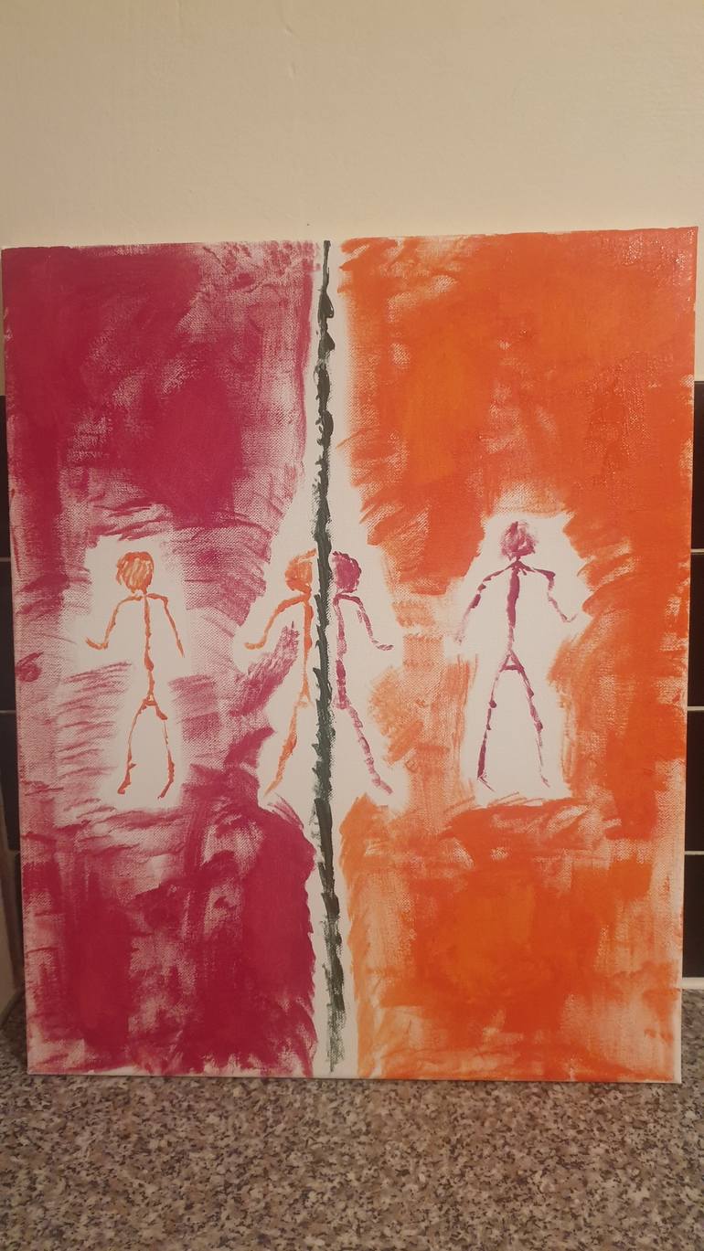 The gender line Painting by Jason Timmins | Saatchi Art