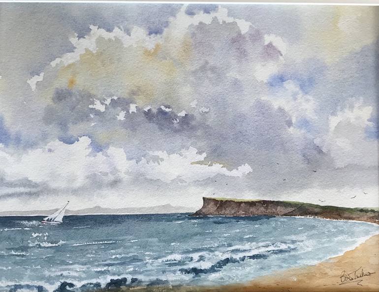 Fair Head on the Causeway Coast Painting by Brian Tucker | Saatchi Art