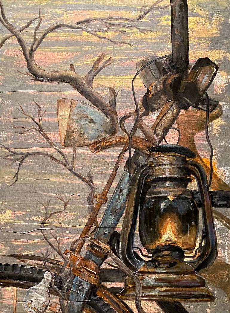 rusty bike Painting by Kanchan Joshi | Saatchi Art