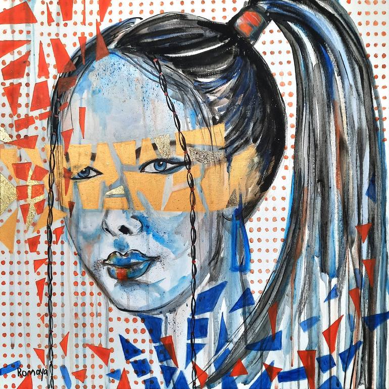Young Girl Painting by Romaya Puchman | Saatchi Art