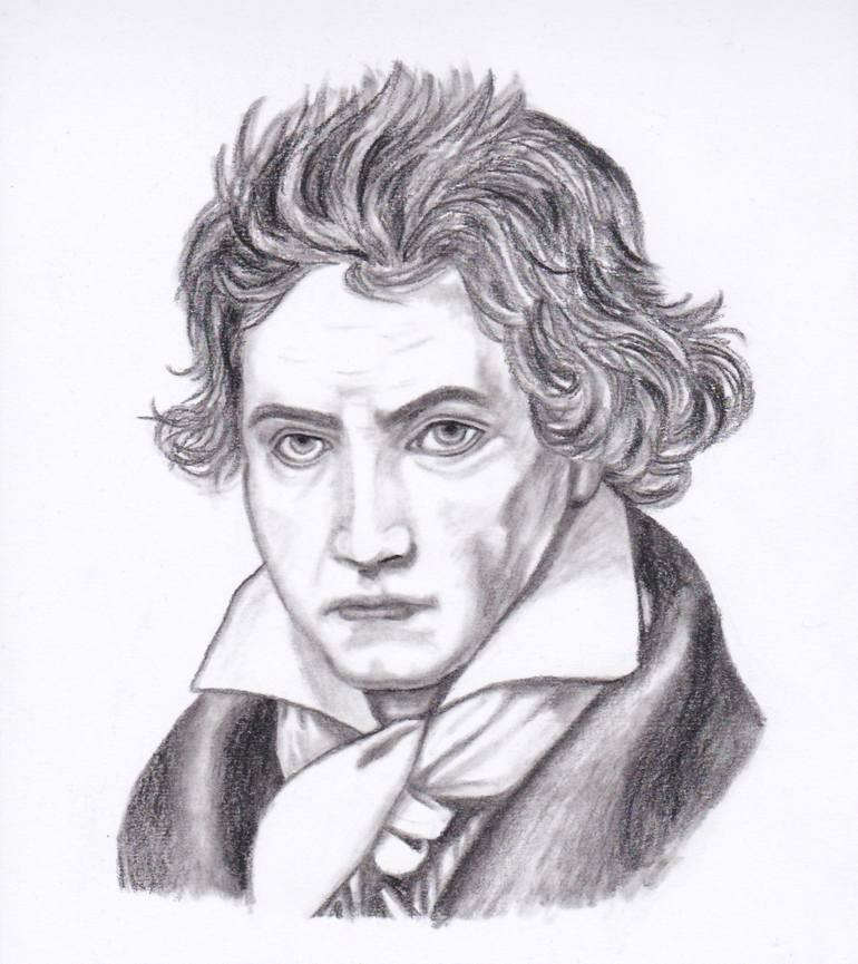 Beethoven portrait Drawing by June Chevanintakul | Saatchi Art