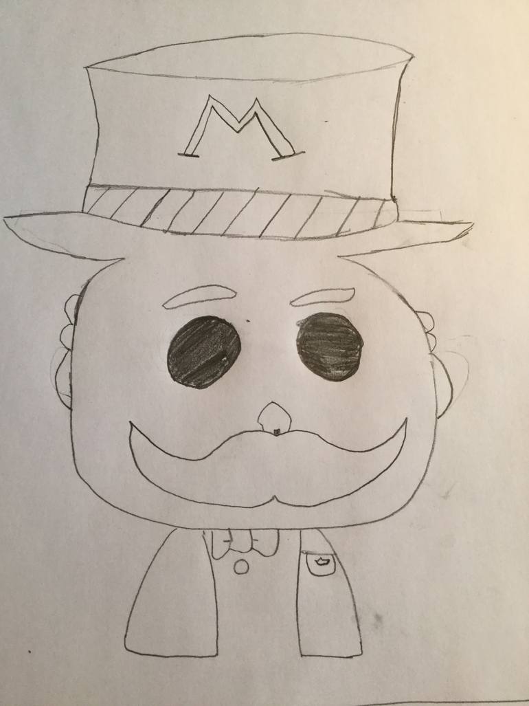 Mr Monopoly pencil drawing Drawing by Dave S | Saatchi Art