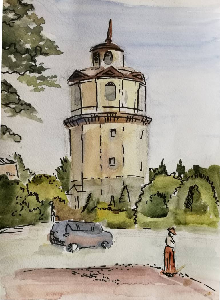 Turret Painting by Maria Tkachenko | Saatchi Art