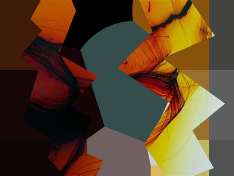 pixel effect on layer - dark and shades of gray - Limited Edition of 1 ...