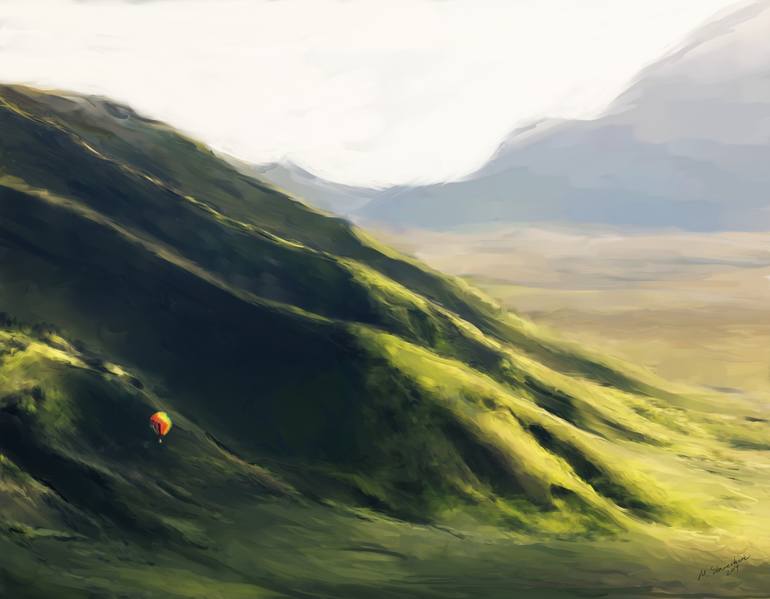 Flying Low Painting by Nash Stamenkovic | Saatchi Art