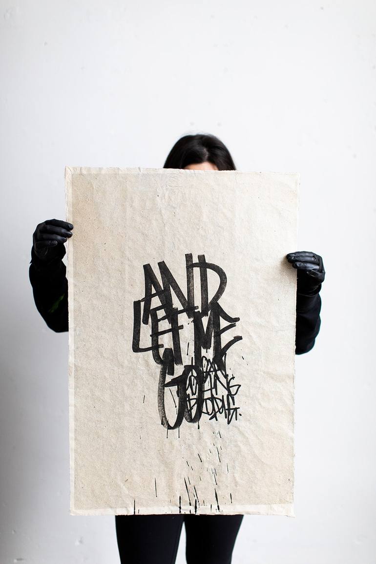 Street Artwork, Letter Art, Paper Art-Pace I Painting by Addison Jones ...