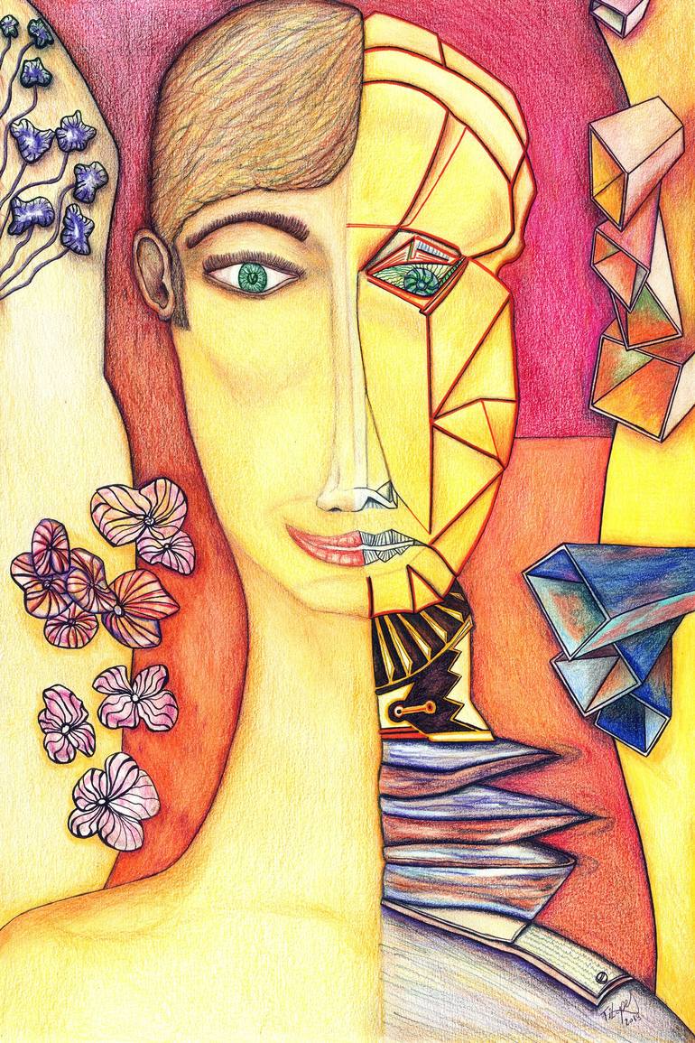 Half man half machine Printmaking by Ti Lopes | Saatchi Art