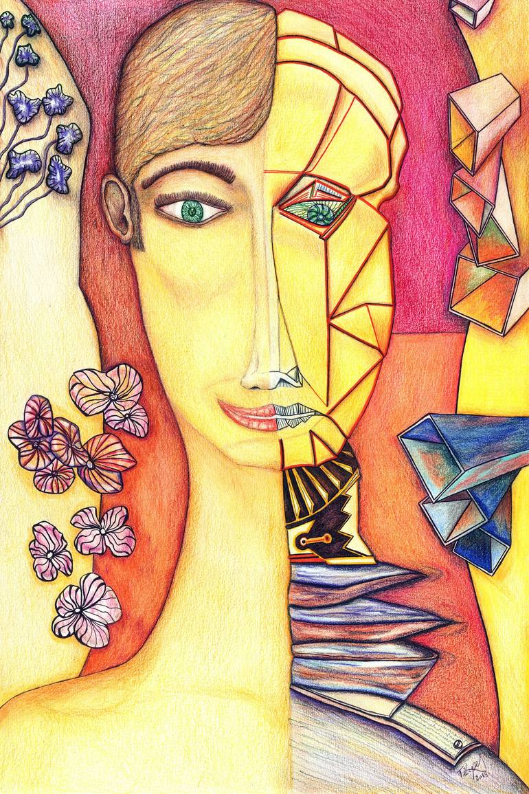 Half man half machine Printmaking by Ti Lopes | Saatchi Art