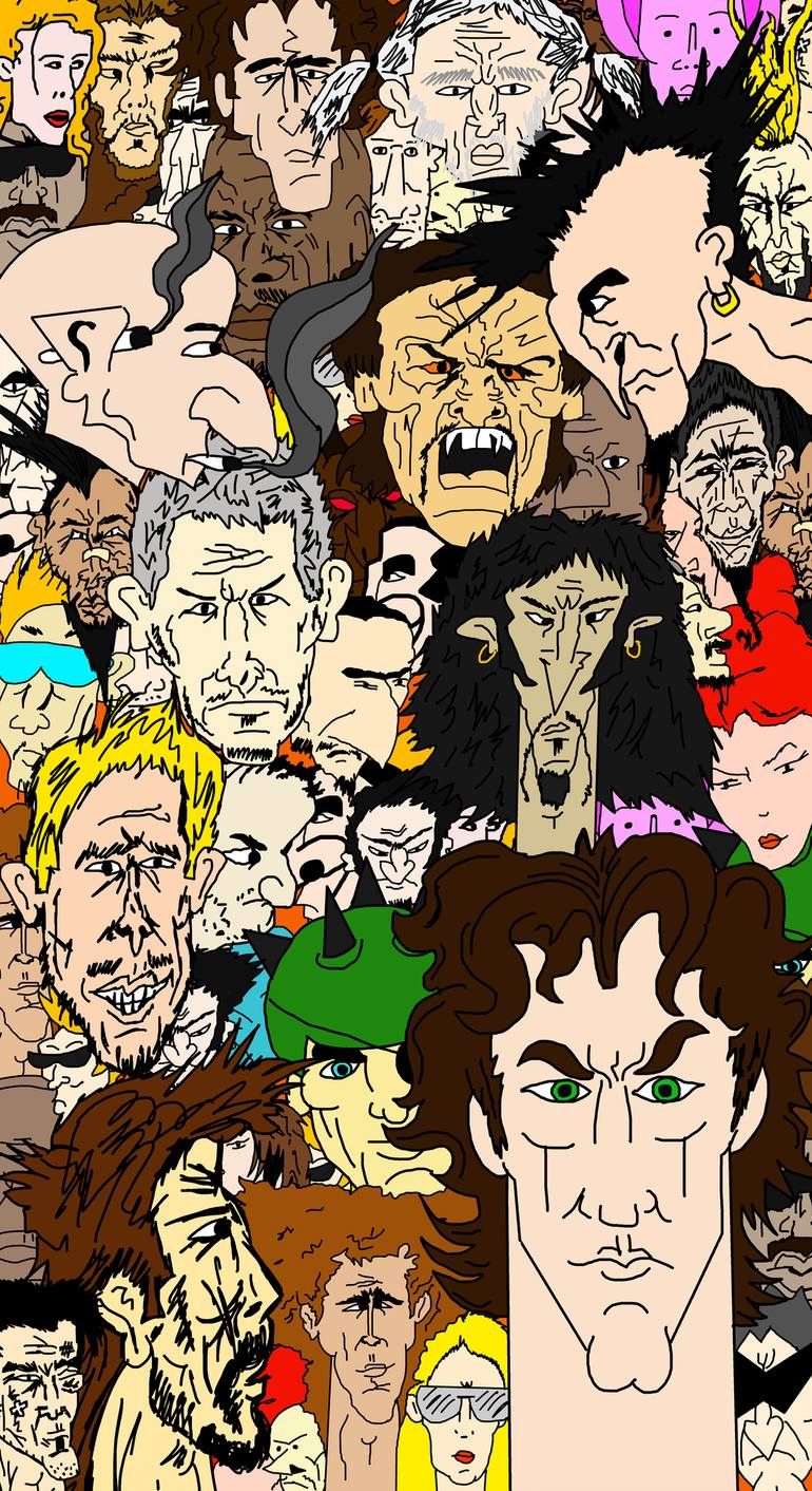 Faces Drawing by Roham Ahari | Saatchi Art