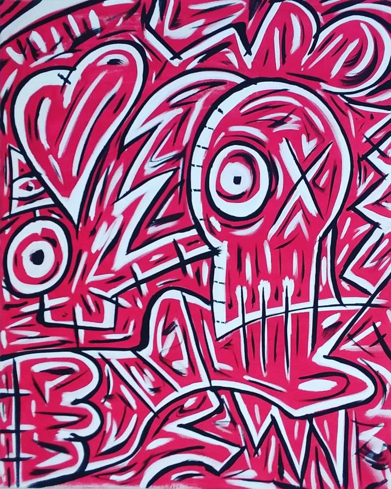 Self Portrait (Red Mood). Painting by Charles Bowman III | Saatchi Art