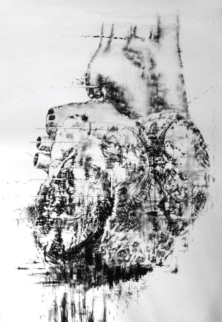 Deconstruction V Drawing by Agnieszka Polvela | Saatchi Art