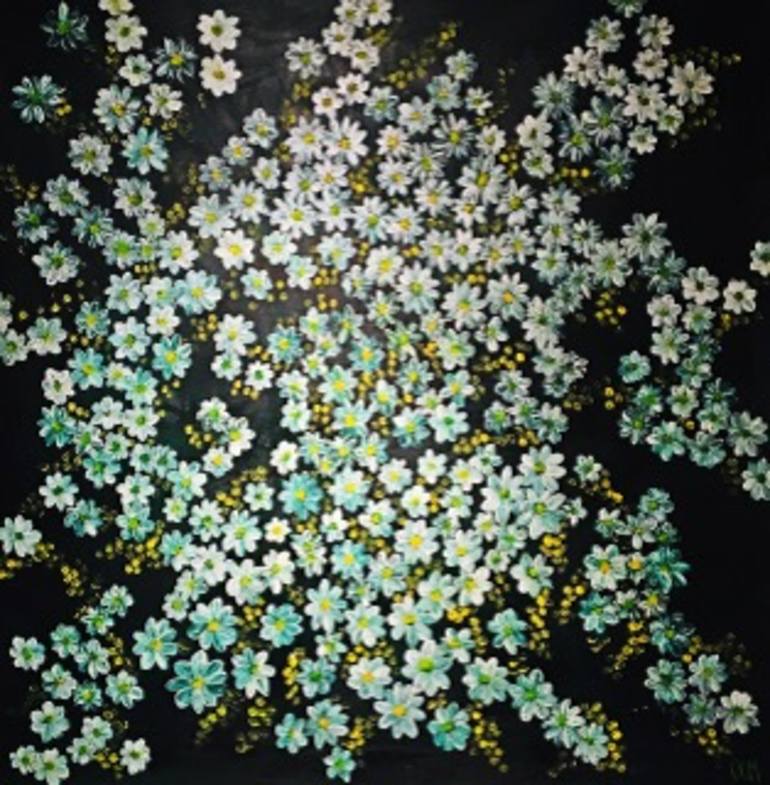 Parterre de fleurs Painting by Marchal Corinne | Saatchi Art