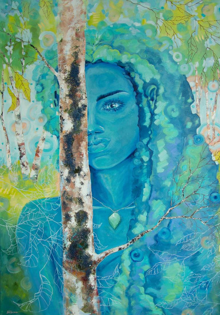 DEAD FOREST, 70x100 acrylic and oil painting Painting by Natalia ...