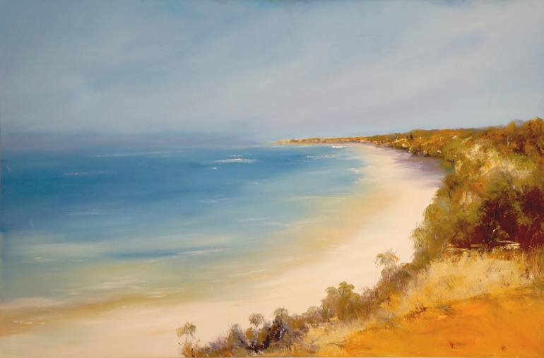 'Along A Peninsula Beach' Painting by Terrence Hadler | Saatchi Art