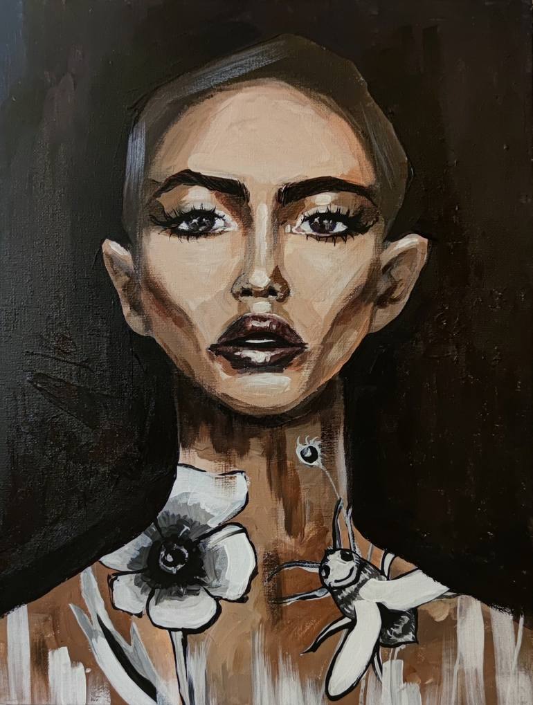 Blooming madam Drawing by OLA Sensa | Saatchi Art