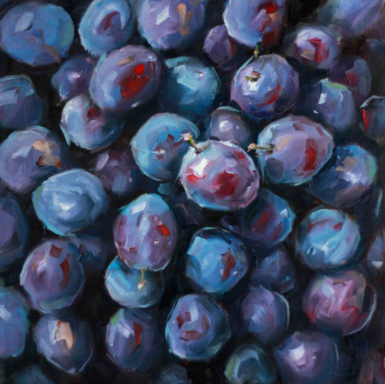 A plums Painting by Catherine Braiko | Saatchi Art