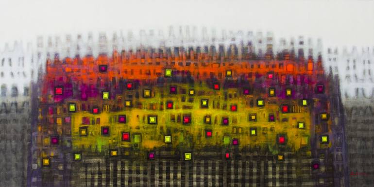 Grace Building Painting by Angel Suarez | Saatchi Art