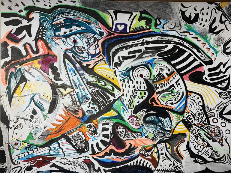 The extrasolar creasing of a clear wavy alcove Drawing by Logan Gardner ...