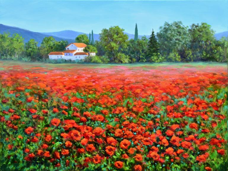 Red Poppies Painting by Yulia Nikonova | Saatchi Art
