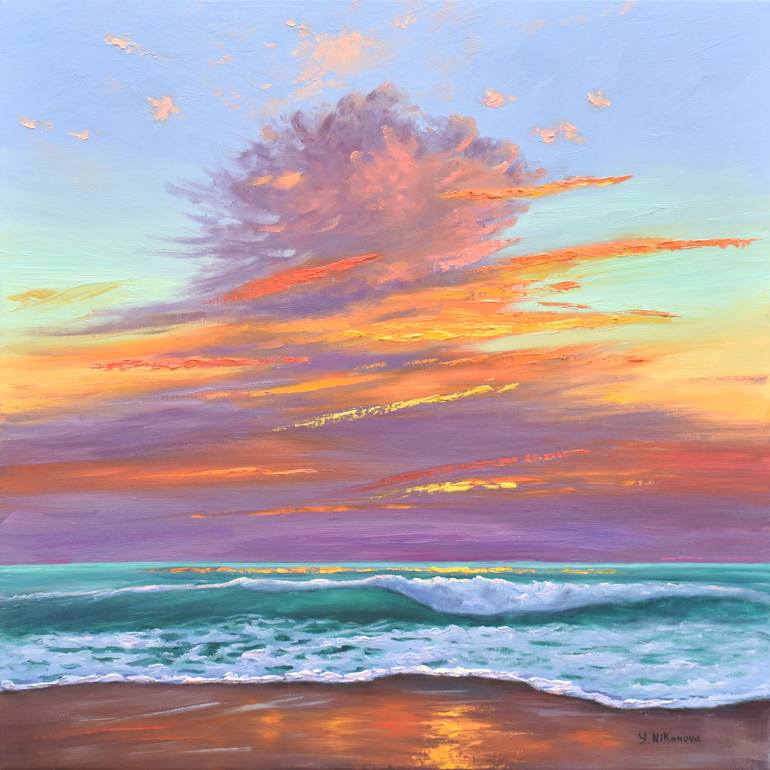 Vivid Sunset Painting by Yulia Nikonova | Saatchi Art