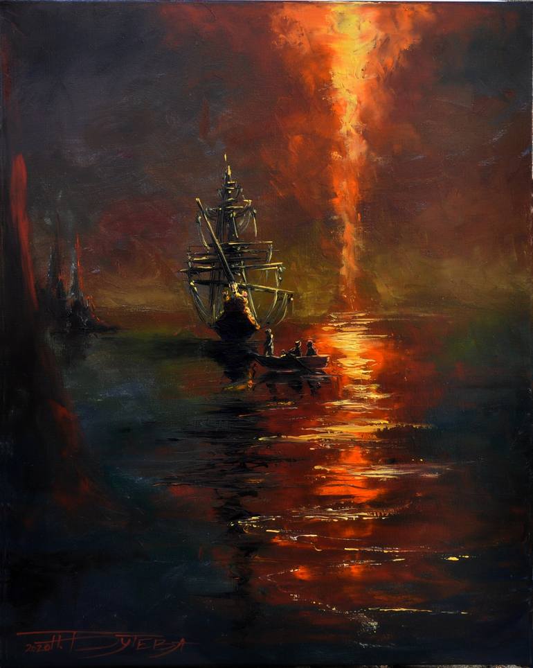 Сatch The Sunset Painting by Nina Butieva | Saatchi Art