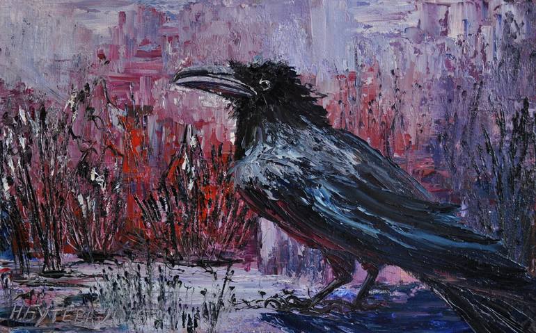 Raven Painting by Nina Butieva | Saatchi Art