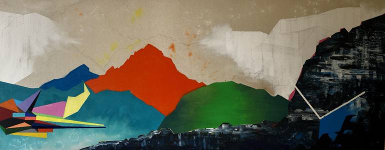 Two Worlds Meet Painting by David Tipping | Saatchi Art