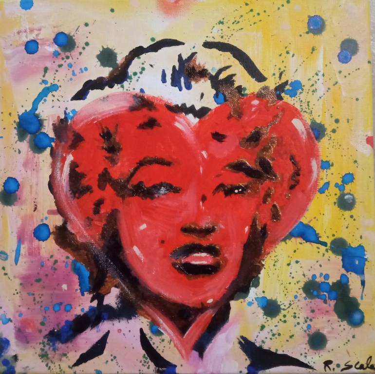 I love Marilyn Painting by Scala Roberto | Saatchi Art
