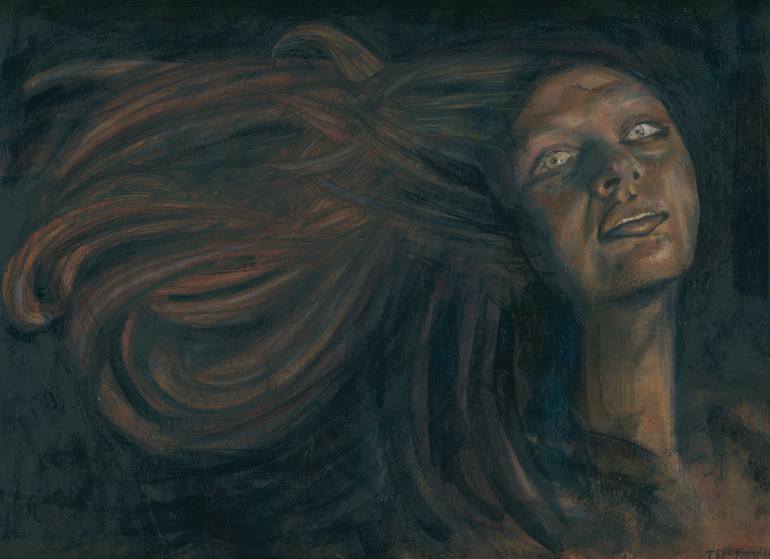 The Woman in Black Painting by Tiffany Rankin | Saatchi Art