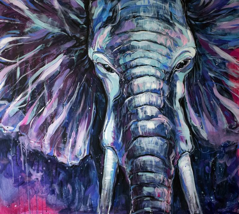 Pensive elephant Painting by Iraida Smirnova | Saatchi Art