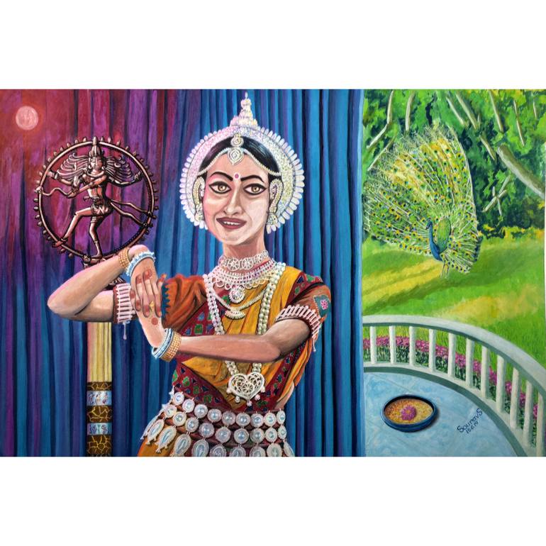 The Nartaki (Dancer) Painting by sourav sarkar | Saatchi Art