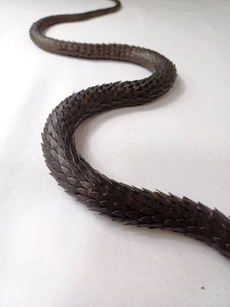 Jizai Okimono snake 2021 Sculpture by Mariusz Milewski | Saatchi Art