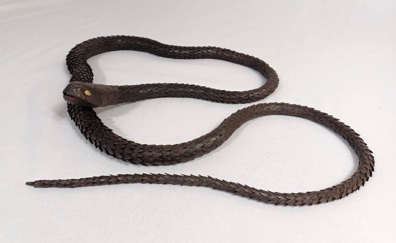 Jizai Okimono snake 2021 Sculpture by Mariusz Milewski | Saatchi Art