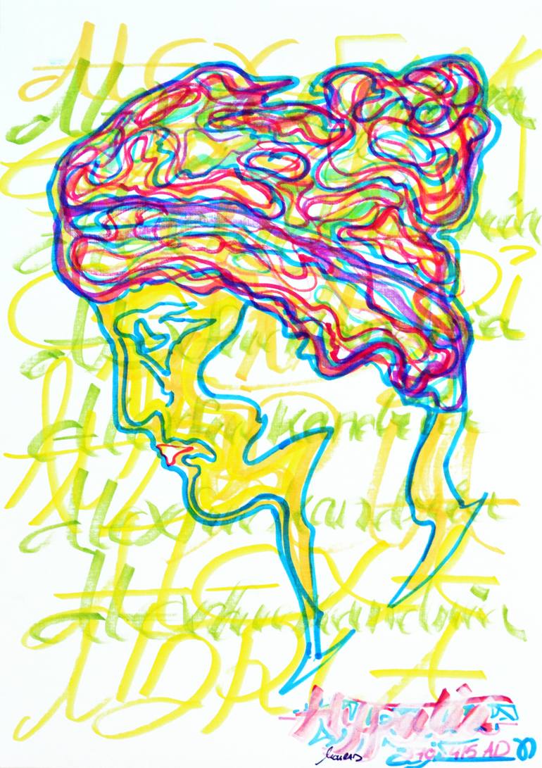 Hypatia of Alexfuckandria No.1 Drawing by Mourad Shokerry | Saatchi Art