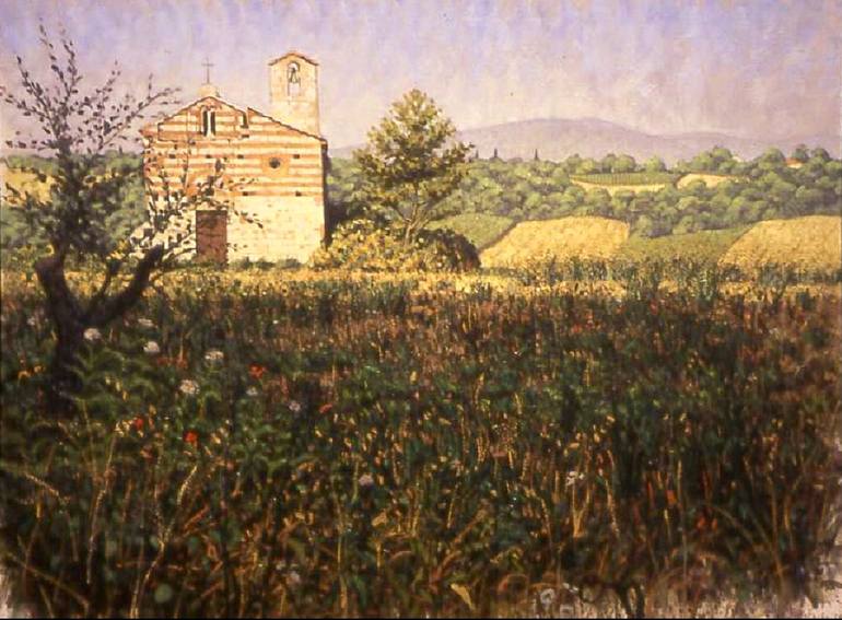 Pieve di San Ippolito Painting by Robert O'Rorke | Saatchi Art
