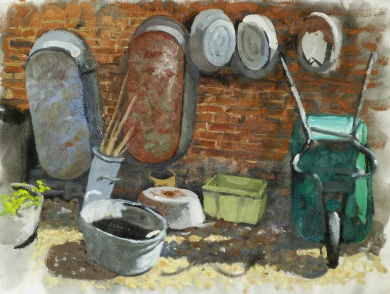 Tubs and basins Painting by Robert O'Rorke | Saatchi Art