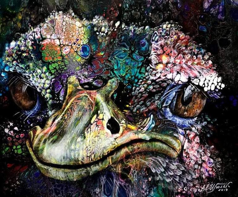 Rainbow EMU Painting by Алексей Поляков | Saatchi Art