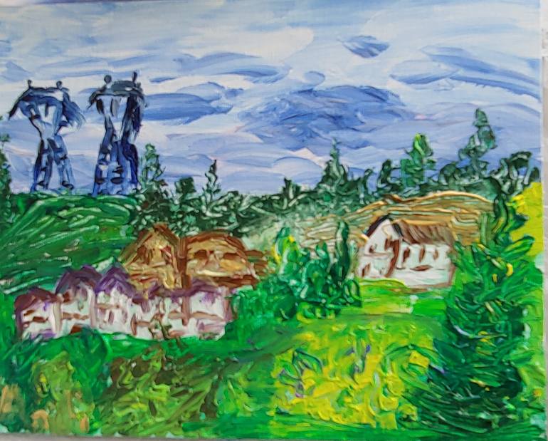 Stormy hillsides of our lives Painting by Deborah Andi Allen | Saatchi Art